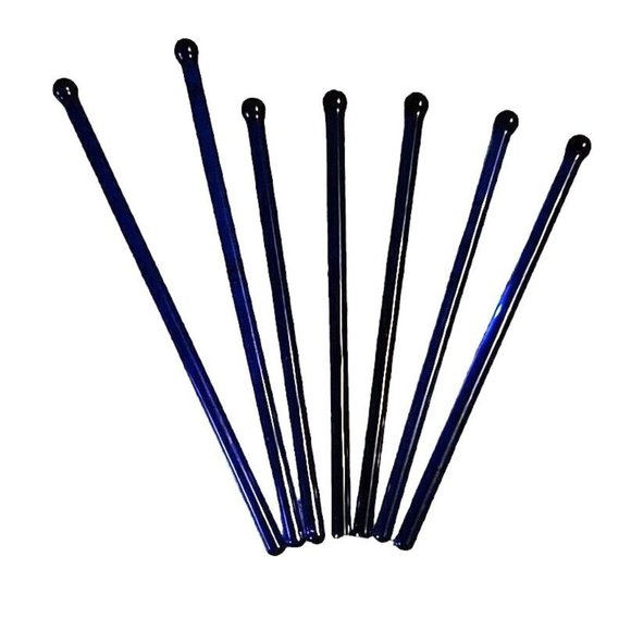 Unbranded | Dining | 7 Cobalt Blue Glass Swizzle Sticks Cocktail ...